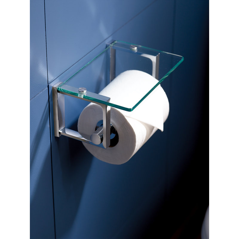 Ginger Frame Wall Mount Toilet Tissue Holder With Cover And Reviews Wayfair